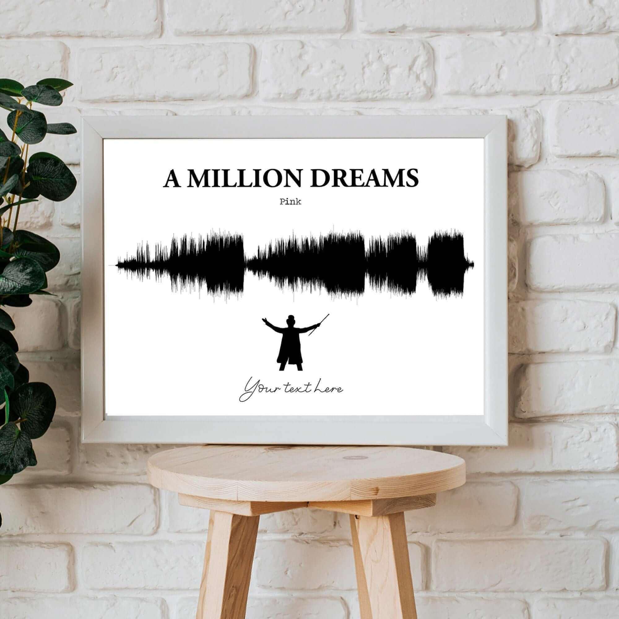 A Million Dreams Soundwave Visual A4 Print (Personalised) – SquidPot